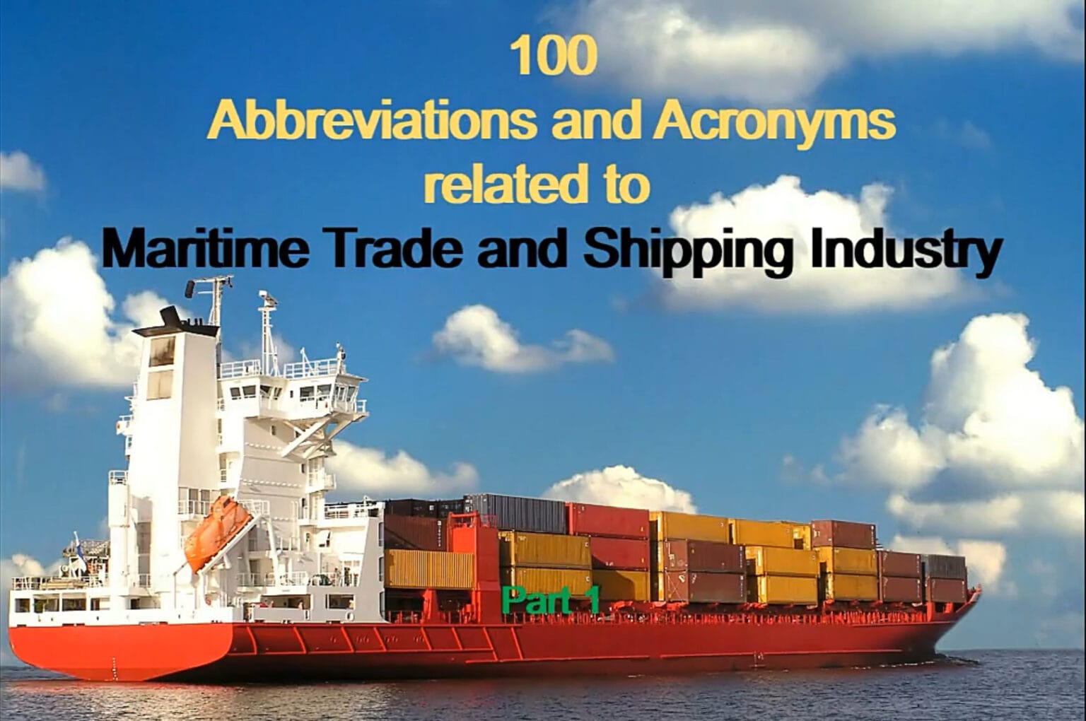 Marine Abbreviations of ship types – Marine And Offshore Insight